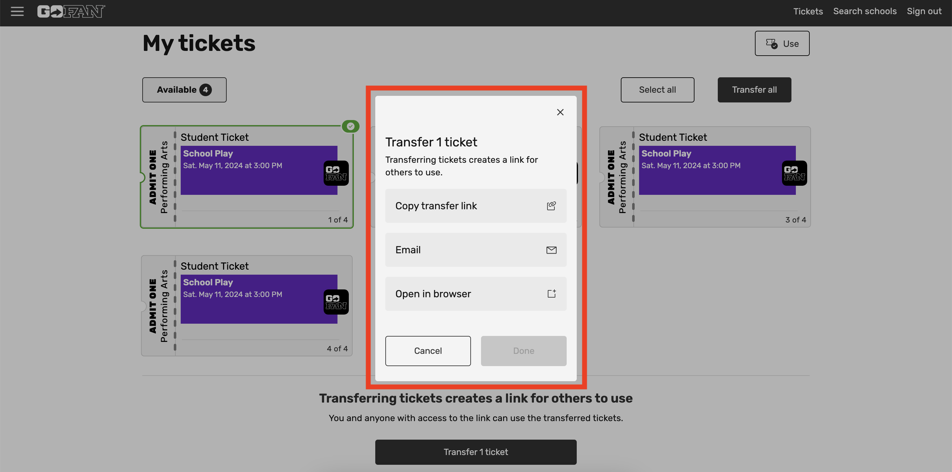 How to Transfer Tickets for Events